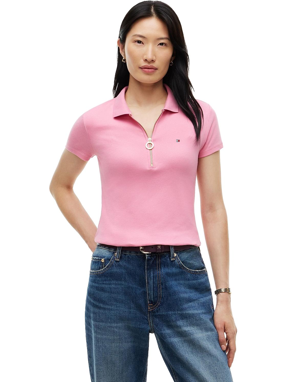 TOMMY HILFIGER Tommy Hilfiger Classic Fit Striped Stretch Pique Polo